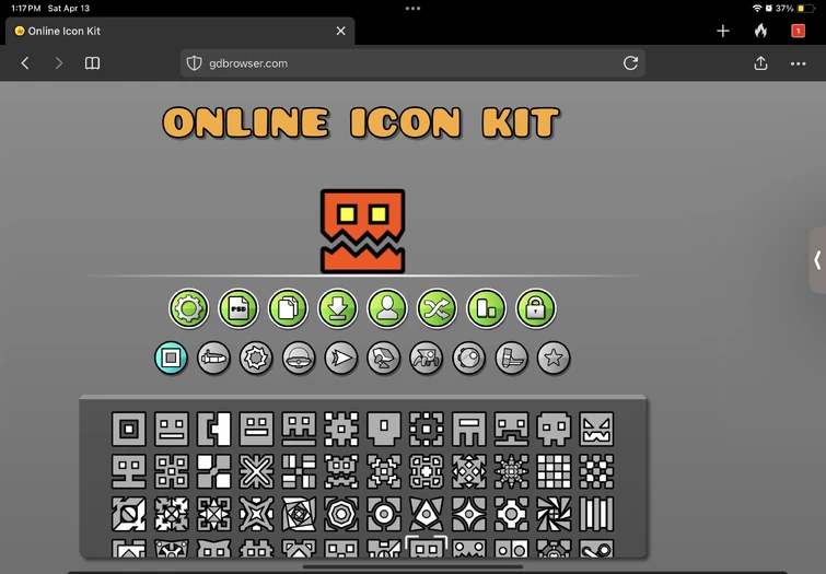 I opened the geometry dash online icon kit | Fandom