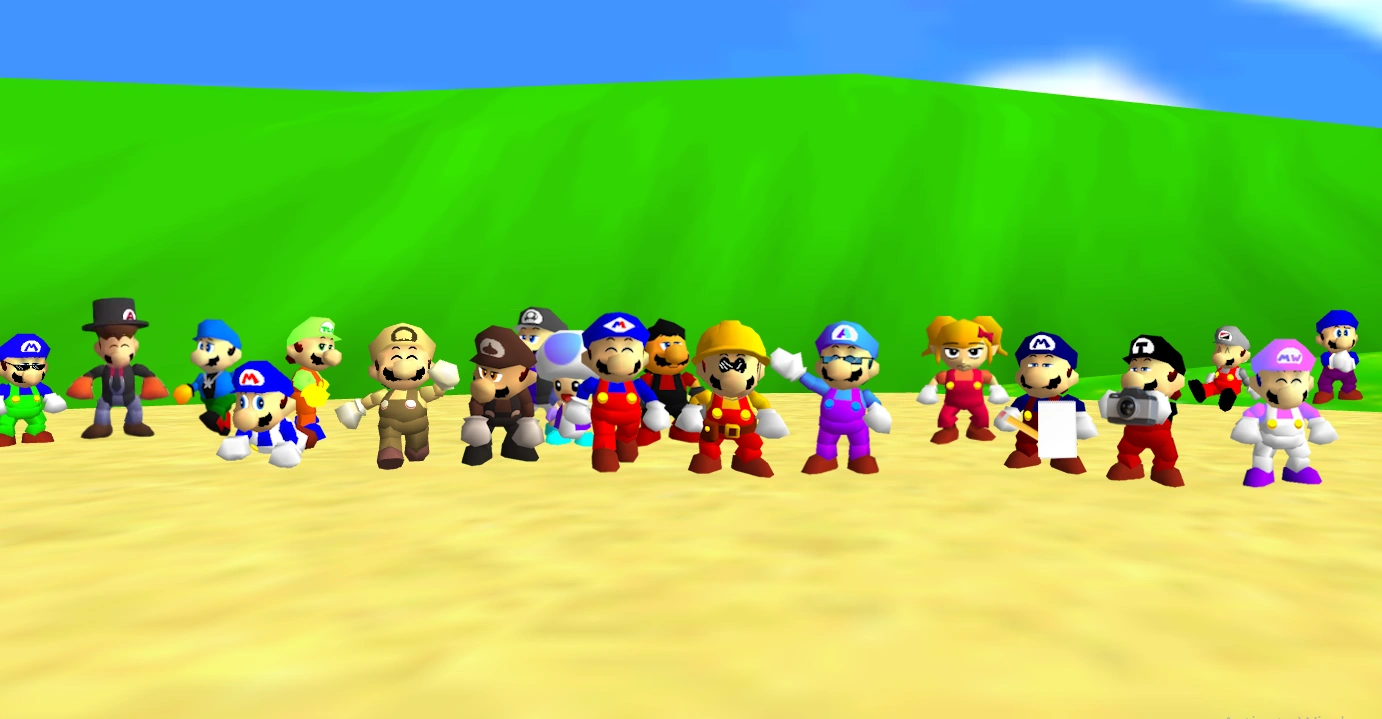 wip sm64 machinima group photo | Fandom