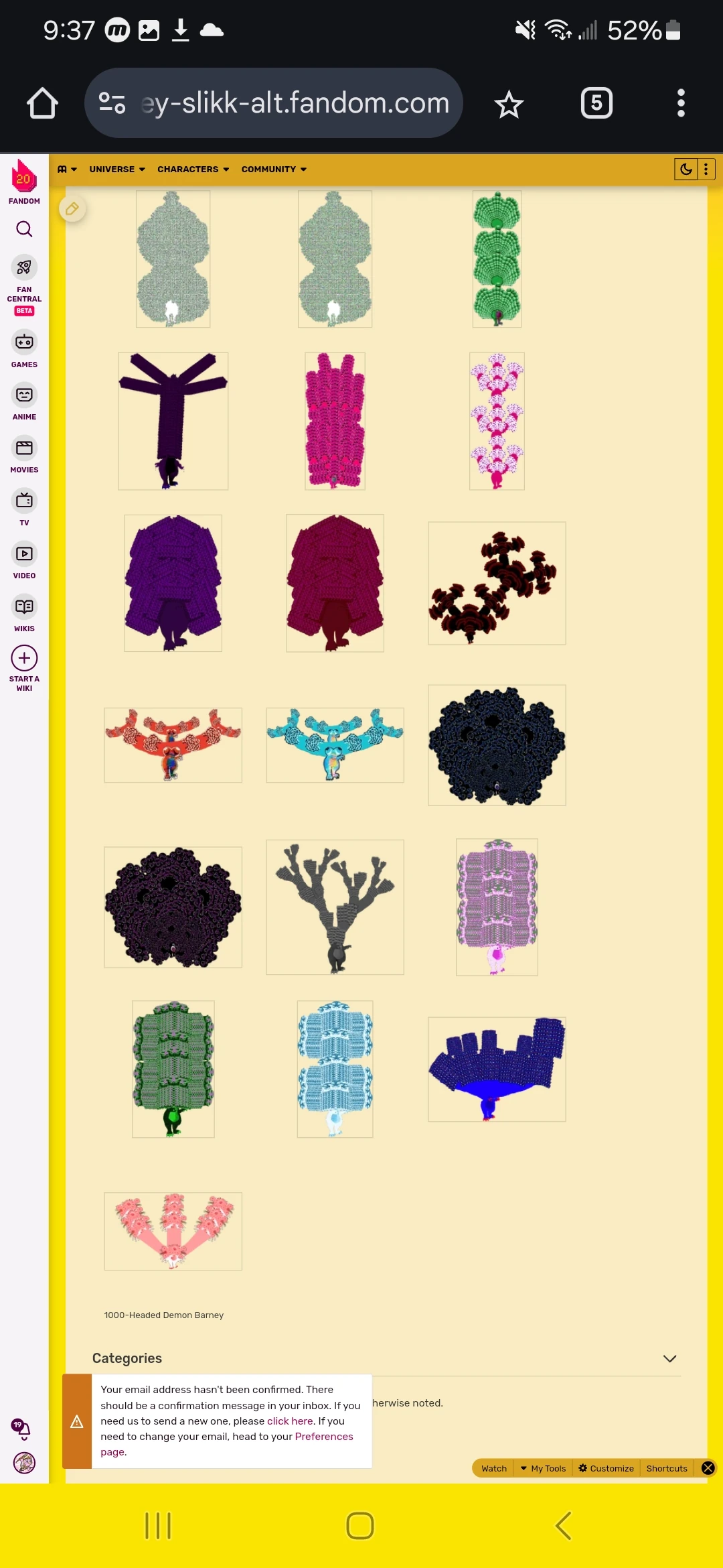 Hooray! All of the 1-1000 Headed Demon Barney Is Made! | Fandom