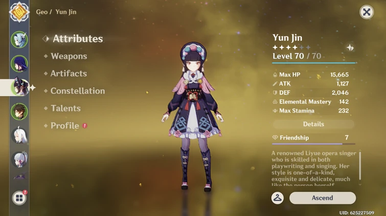 Yun Jin’s name card is all I really want in this game, I use her ...