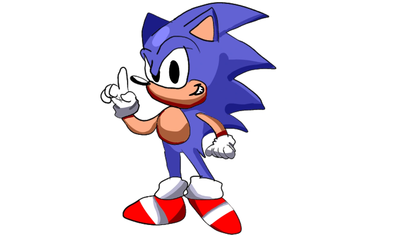 So i tried drawing sonic from the first game.. | Fandom
