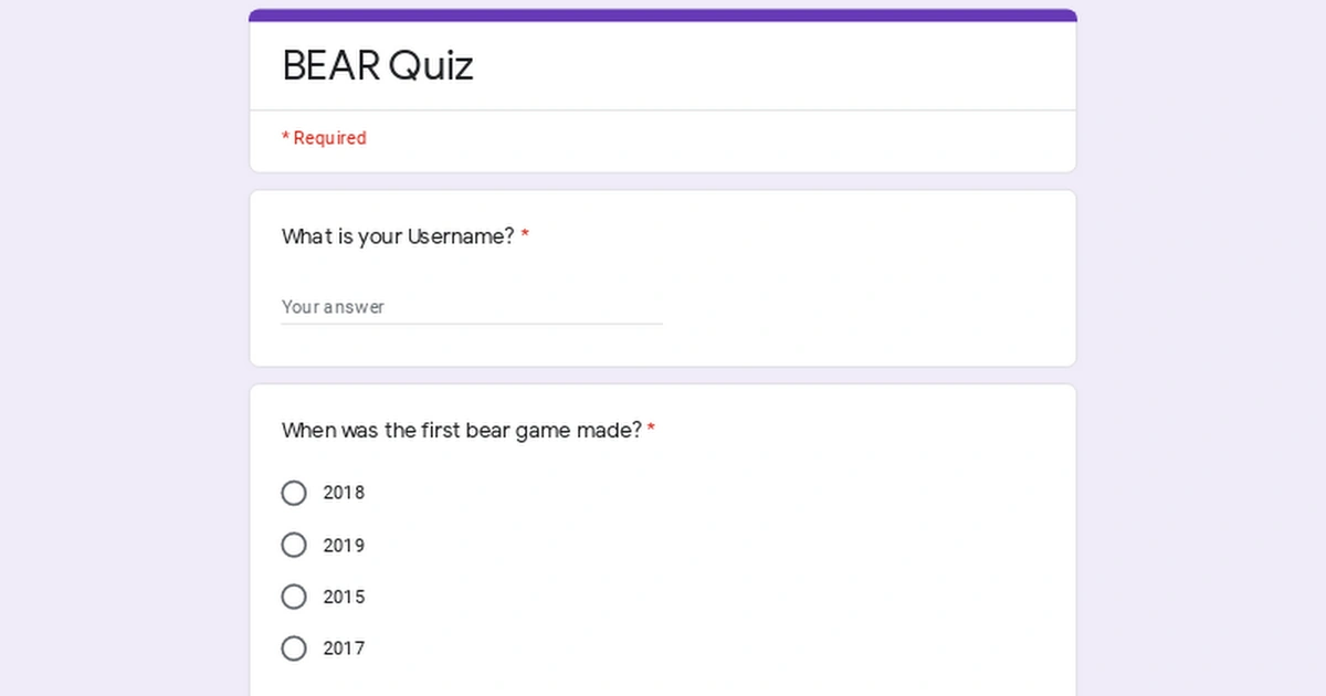The amazingly easy Bear quiz! | Fandom