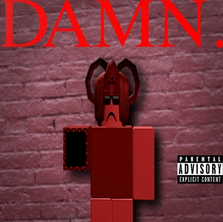 DAMN. Album cover by Kendrick Lamar with rapid fire droid | Fandom