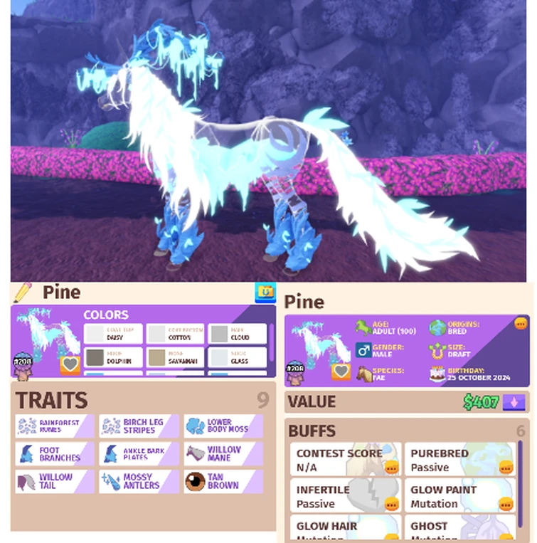 Selling double glow fae (draft) with ghost mutation! Looking for offers ...