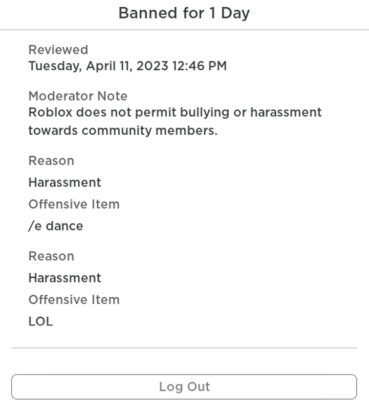 Roblox moderation go brrr fr | Fandom