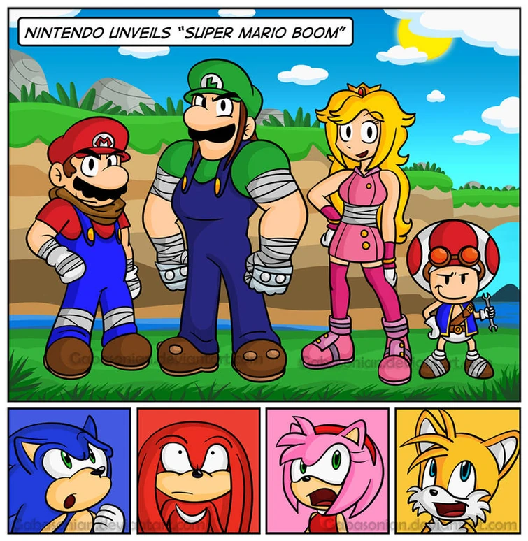 Elsewhere in that parallel universe where Mario is more like Sonic ...