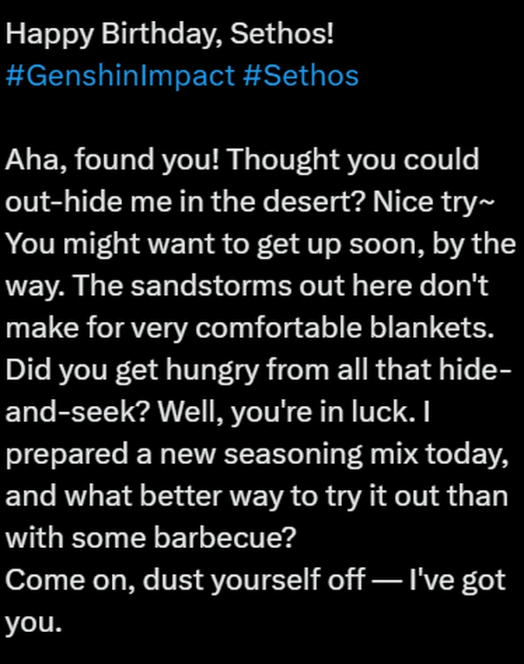 Happy birthday Sethos! | Fandom