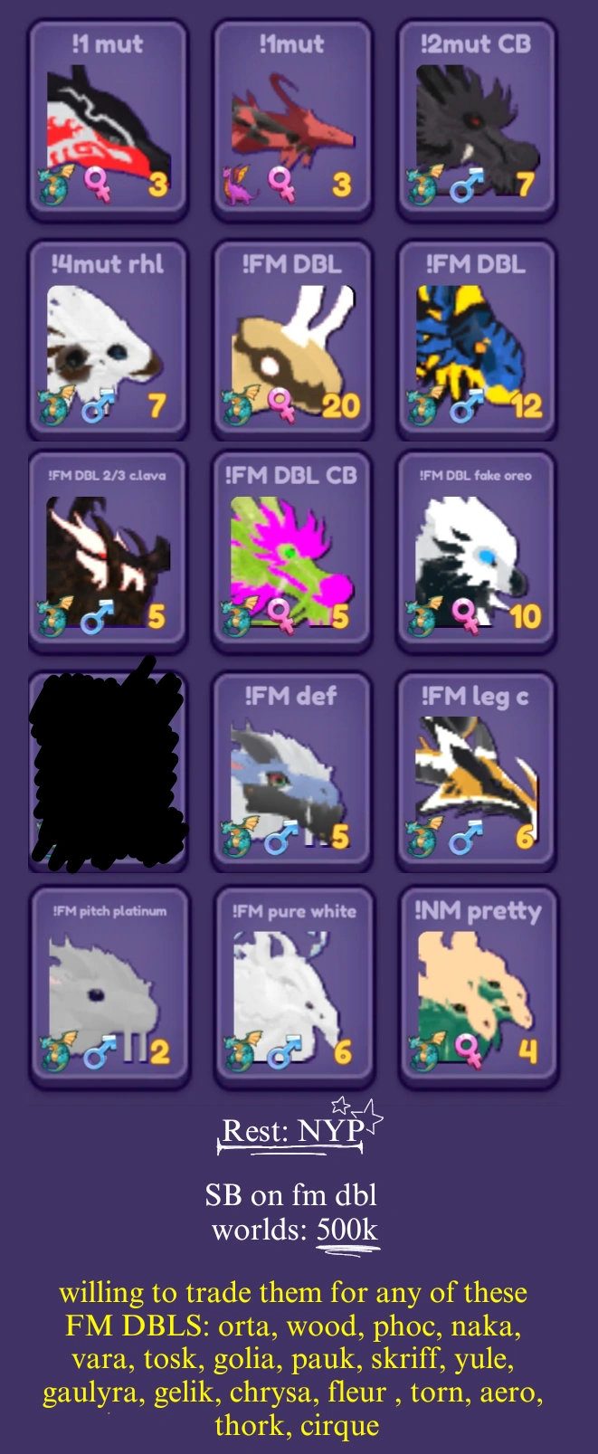 trade posting | Fandom