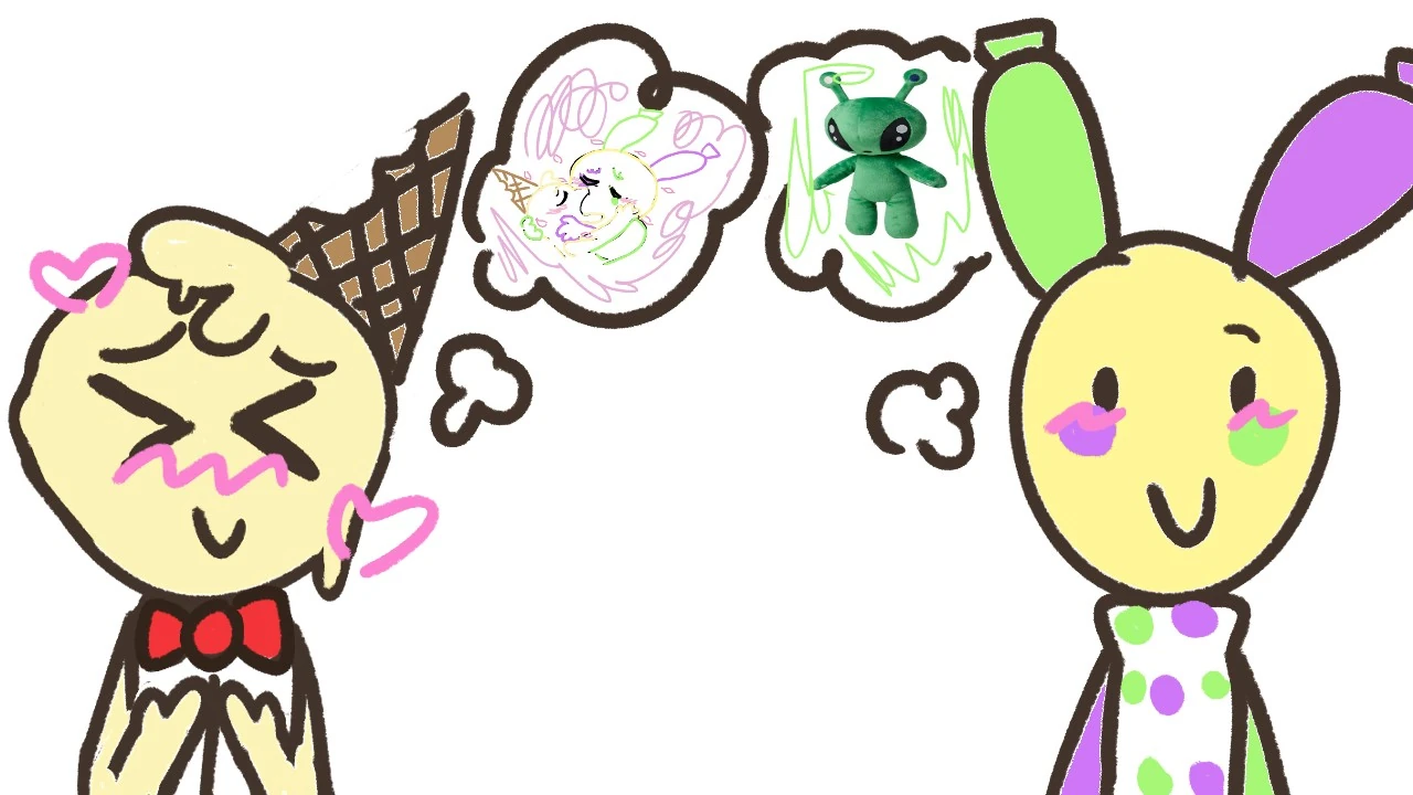 Uhhh OC x Canon art (aka CircusSundae or whatever I'm calling Looey x ...