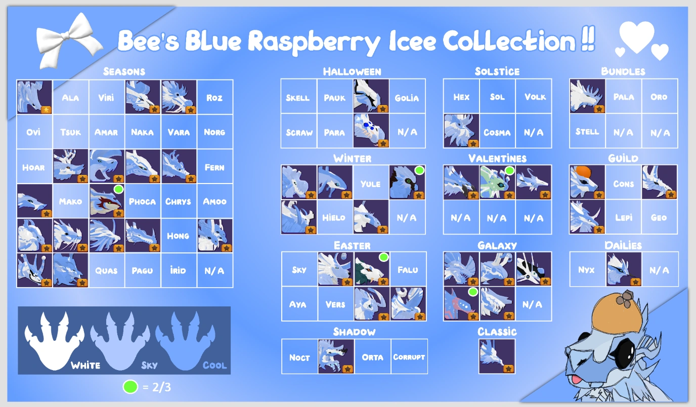 Buying BRI themed dragons!! (Blue Raspberry Icee) -Will take 2/3's ...