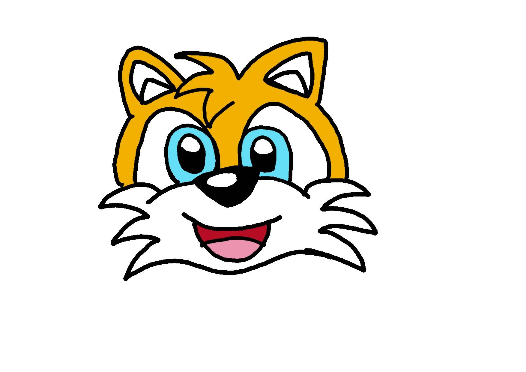 My simple digital drawing of Tails' head | Fandom