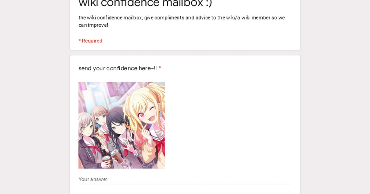 wiki confidence form | Fandom