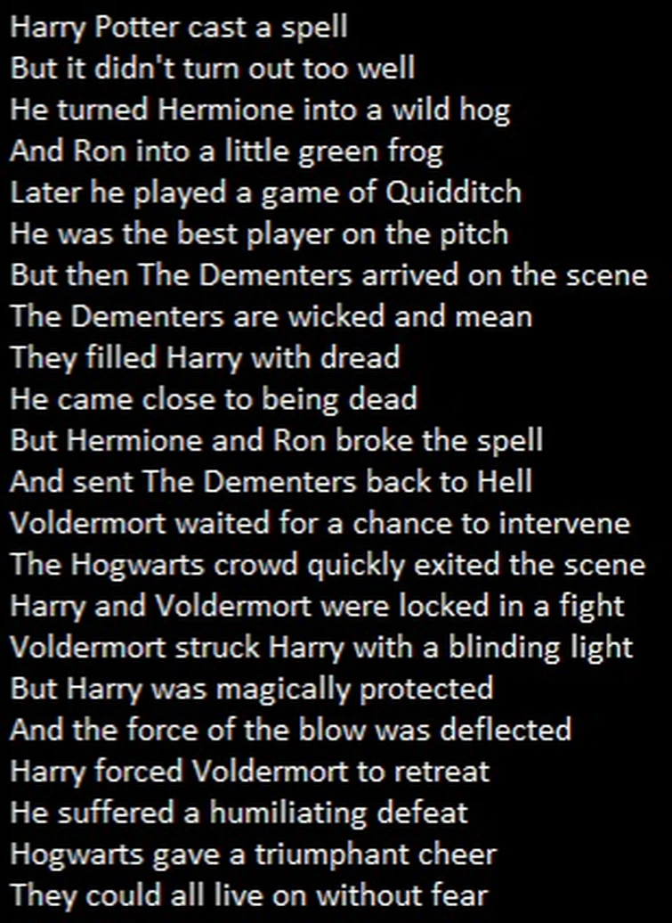 I found this poem online. It rhymes, at least. | Fandom