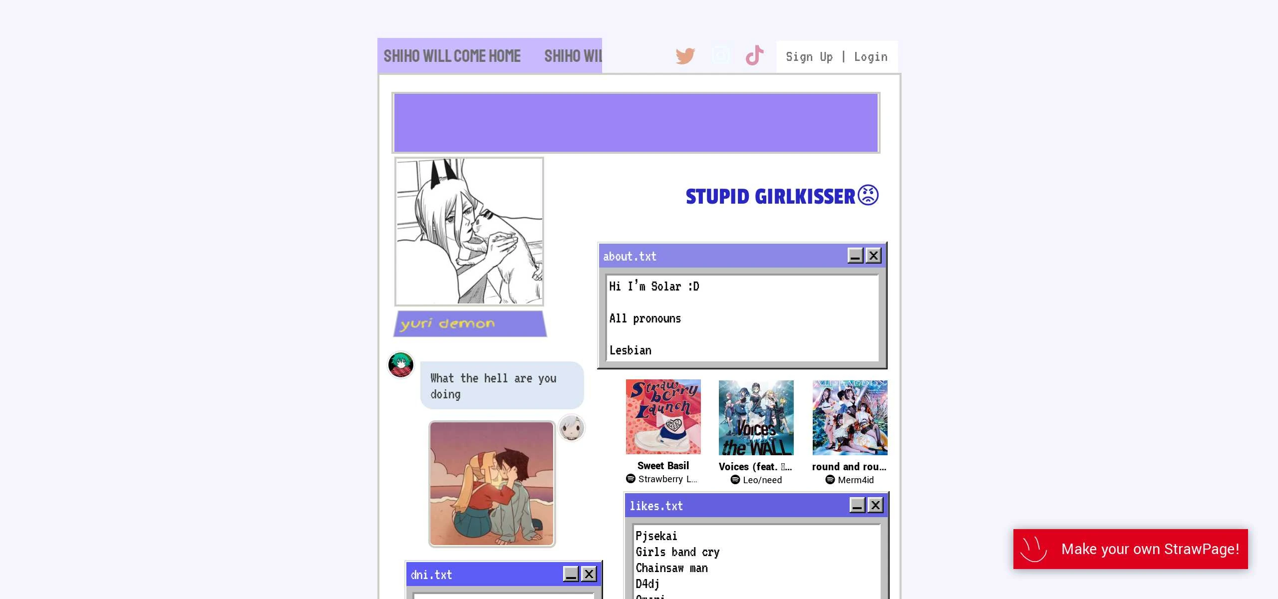 Send me stuff on strawpage | Fandom