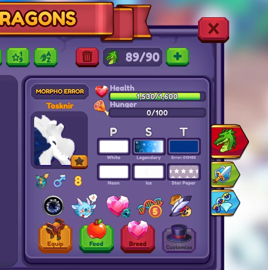 Trading / selling 1/3 morpho error fm leg c tosk, loving aura amaris, frosted stym, cb biz and ...