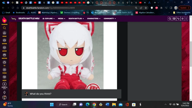 I want to play a game, take a screenshot of the fumo shown and it will ...