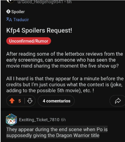 [SPOILERS/Rumor/Reddit post] KFP4 Character(s) Cameo | Fandom