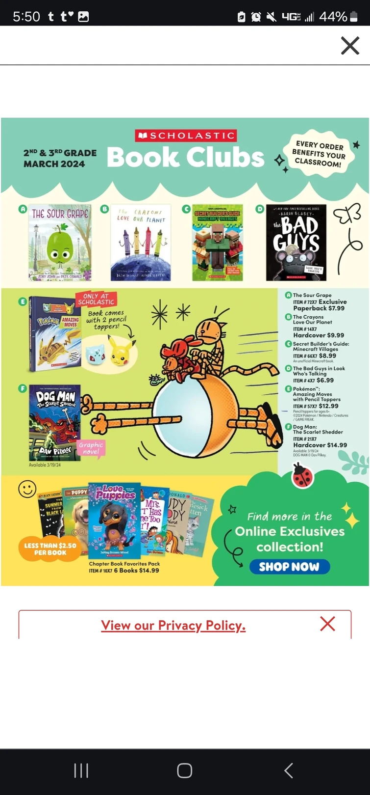 Dog Man: The Scarlet Shedder - New Picture from Scholastic Book Club Flyers | Fandom