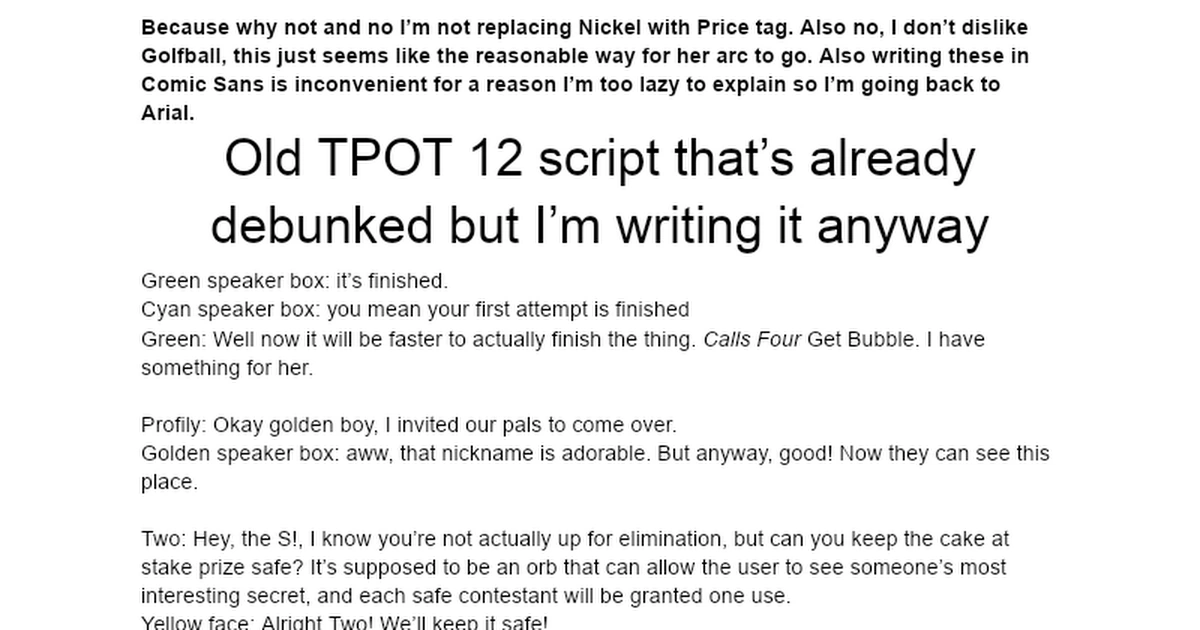 What my TPOT 12 script was going to be before the real TPOT 10 came out ...
