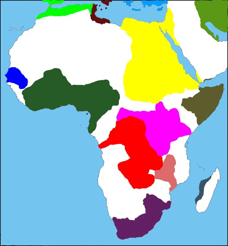map of Africa designed around lakes rivers and oceans | Fandom