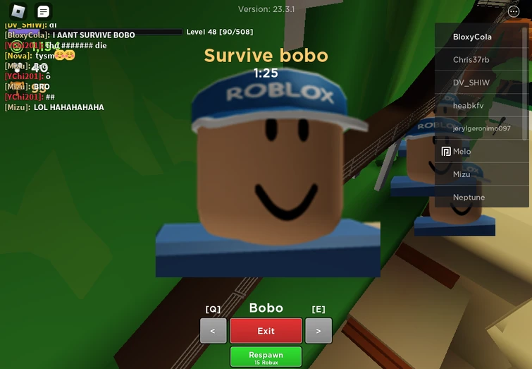 "Survive bobo" special round | Fandom