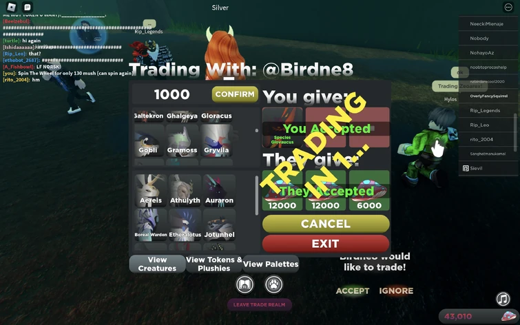 the fact that this was from a spare glovacus heehee 2x mission rewards ...