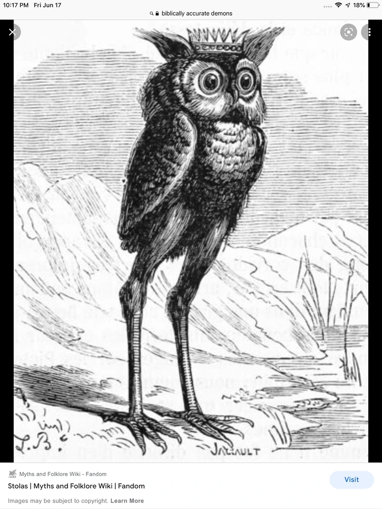 Stolas Is Based After A Folklore Myth About A Demon Owl Named Stolas ...