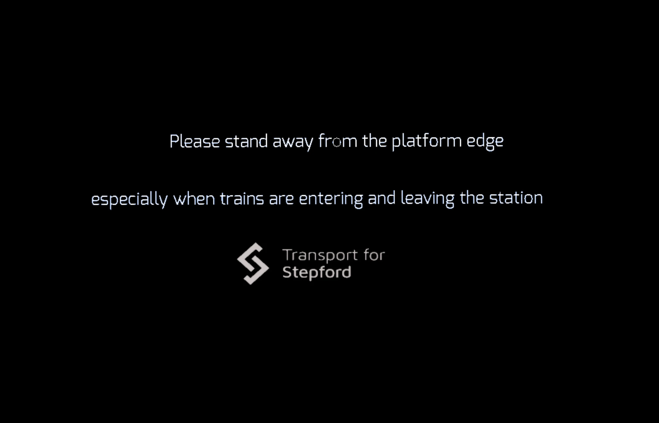 Stand away form the platform edge | Fandom