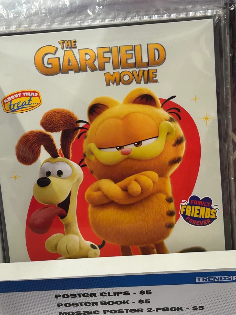 Garfield and odie in a family friends forever poster | Fandom