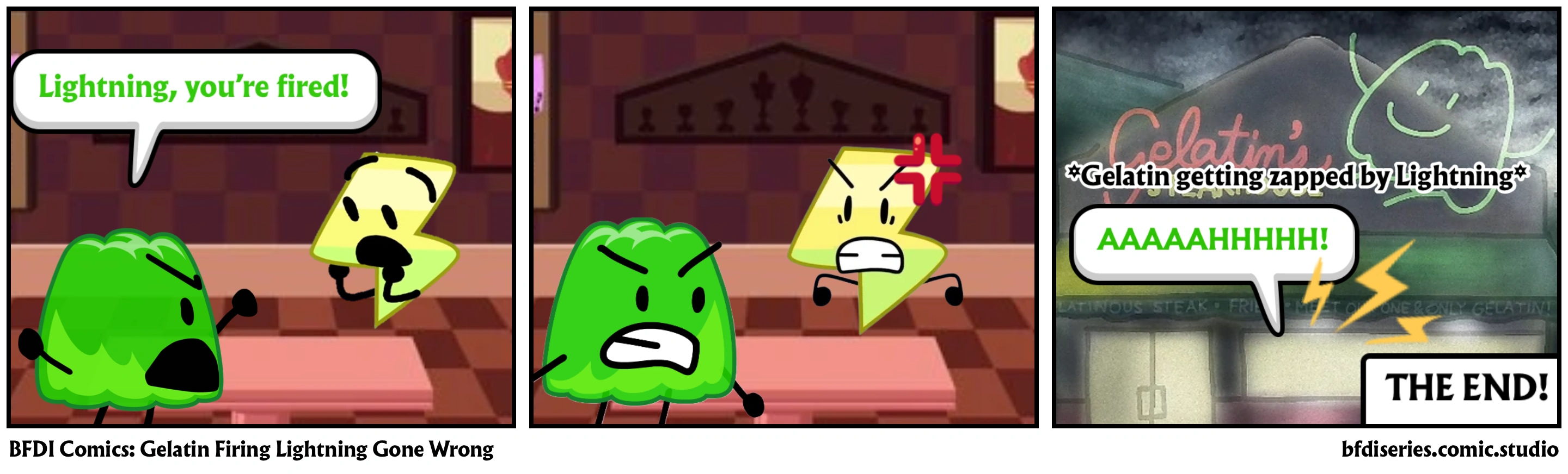 BFDI Comics: Gelatin Firing Lightning Gone Wrong | Fandom