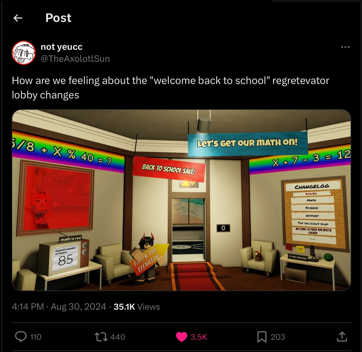 sorry guys i’m going back to regretevator school😔😔😭😭🥰🥰 | Fandom