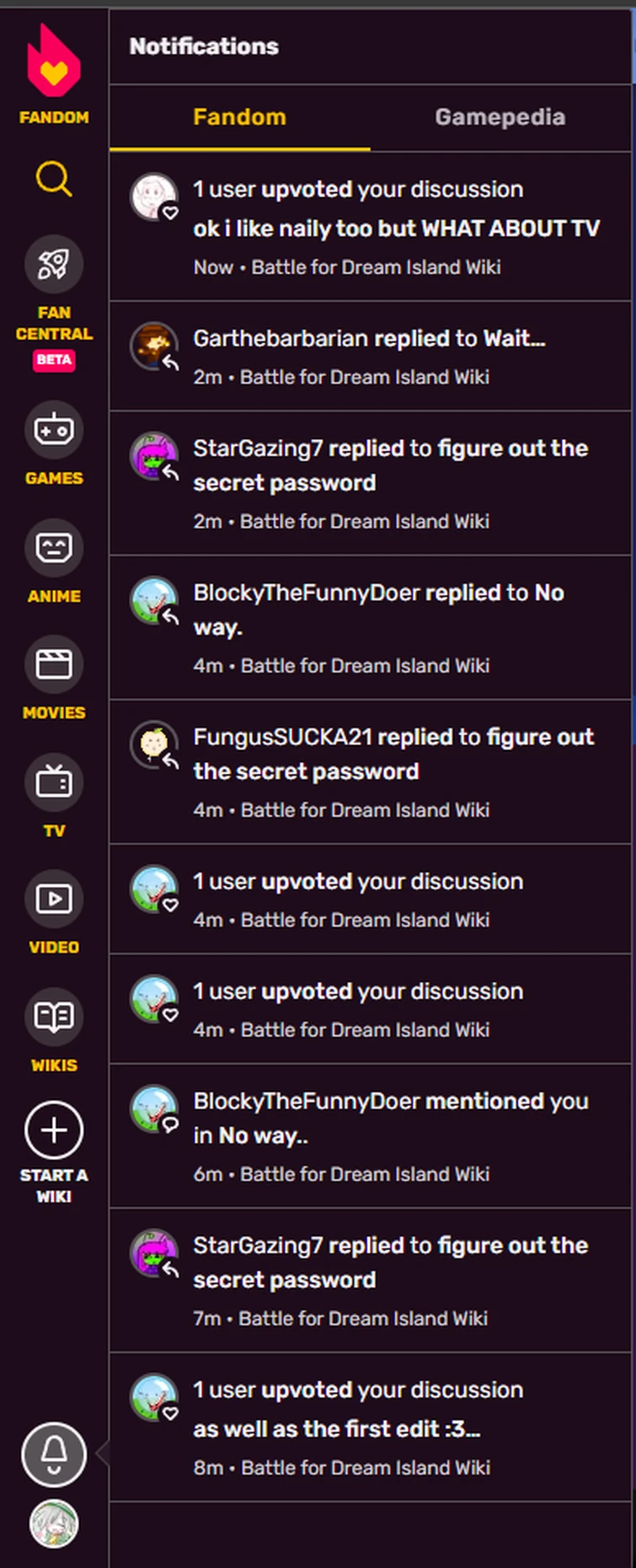 notif reset apparently | Fandom