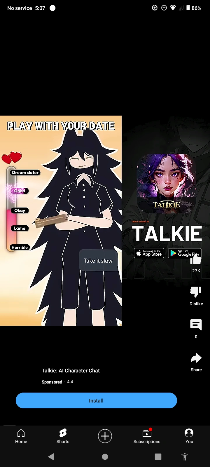 I'VE SEEN TALKIE AI MISS CIRCLE ADS ON PPLS YT CHANNEL AND I GOT ONE ...