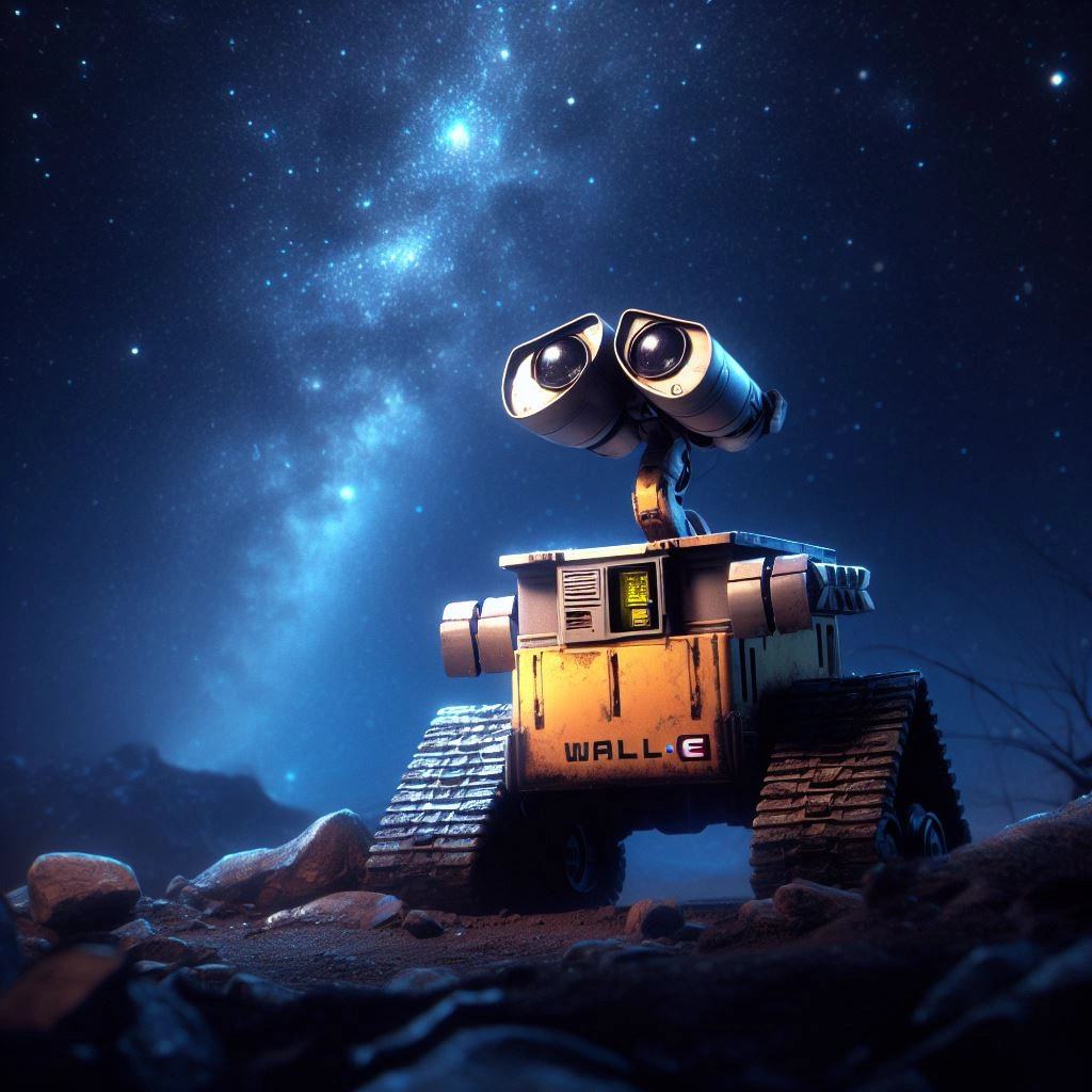 Some AI Art of Wall-E Looking Up at the Night Sky | Fandom
