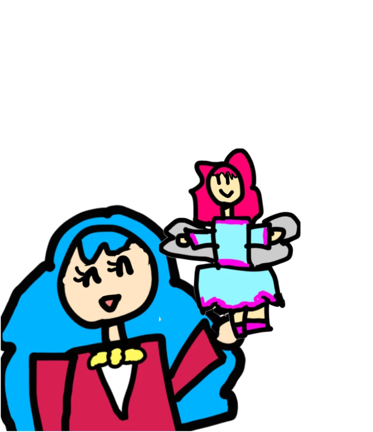 Since quite a few people like GameShowSky I drew her with fairy cuddles ...