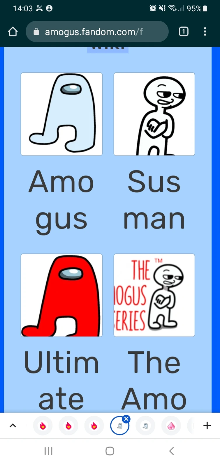 Why ultimate sus is a fanmade amogus like sumogus but hes popular? | Fandom