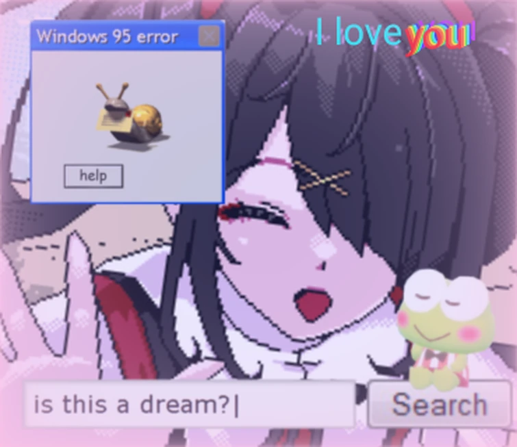 Made a webcore edit of Ame Chan cause she is my comfort character ...