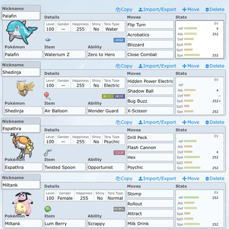 Some weird team I used in showdown. | Fandom