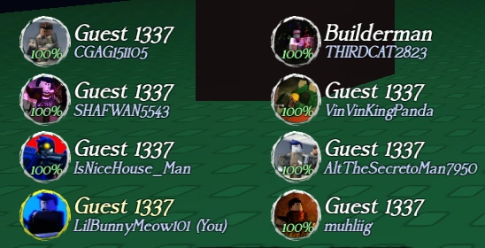 "Lets all be Guest and not tell Builderman" ahh server | Fandom