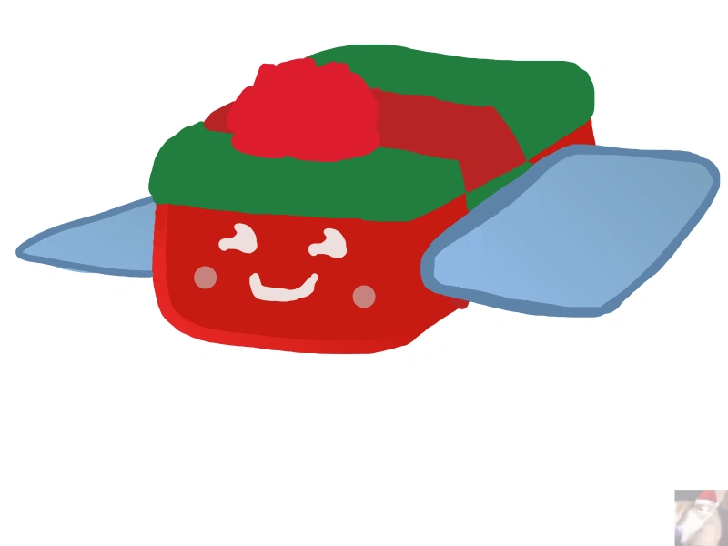 Festive bee i drew for a competition but decided to post it here too ...