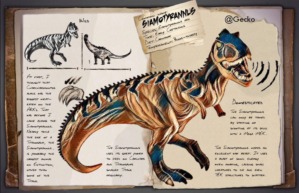 Dinopedia ARK Dossier: Siamotyrannus "rex" | Fandom