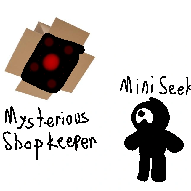 An art of the Mysterious Shopkeeper and Mini Seek | Fandom