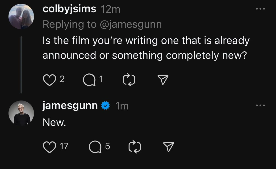 James Gunn is currently writing a secret movie | Fandom