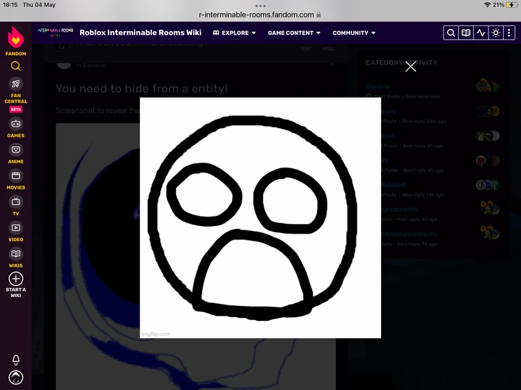 You need to hide from a entity! | Fandom