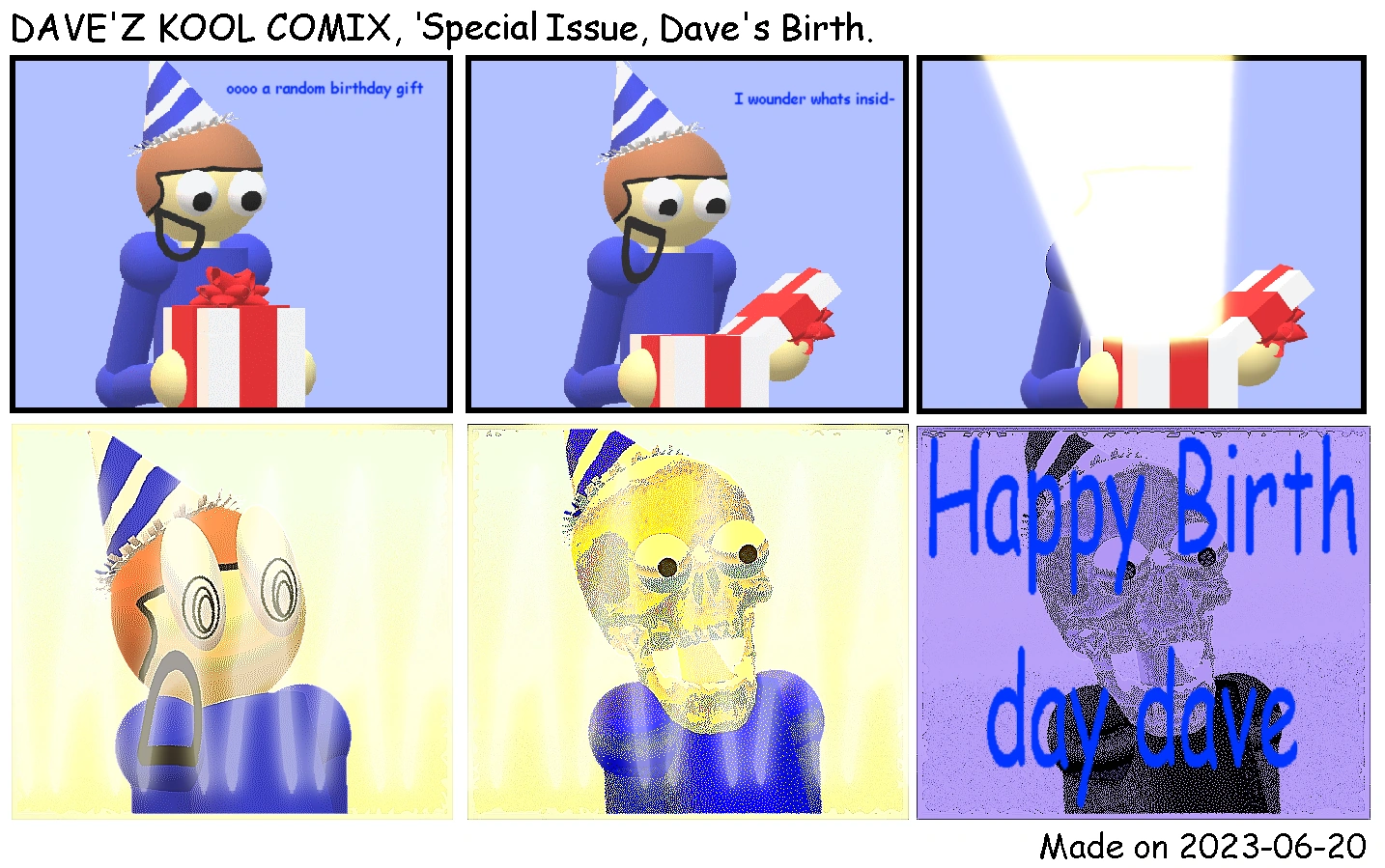 Dave'z Kool Comix. Special issue, Dave's Birthday | Fandom