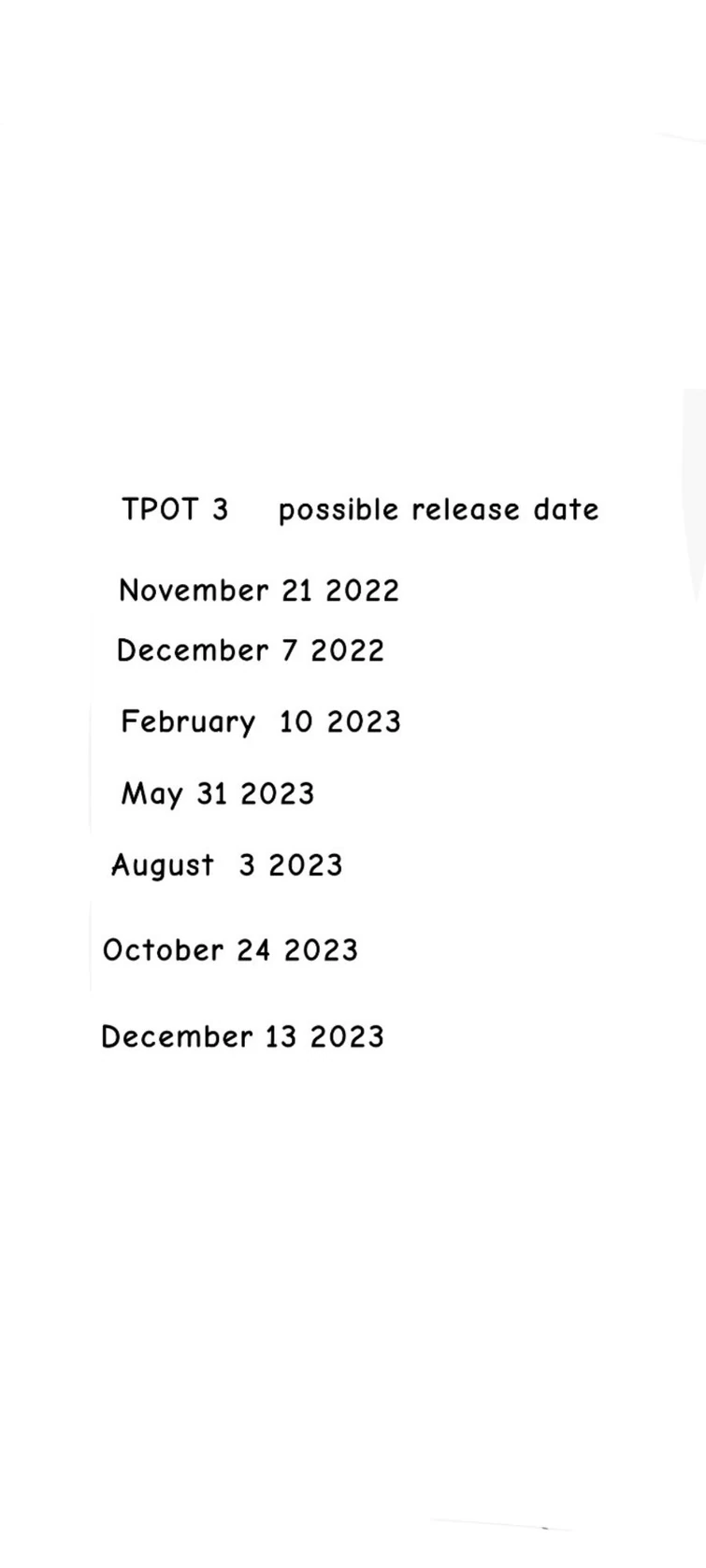 Tpot3 Predictions | Fandom
