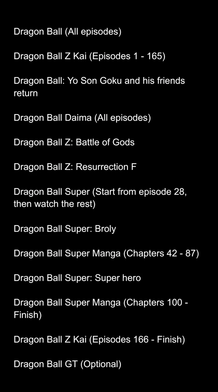 Heres my Dragon Ball watch order | Fandom