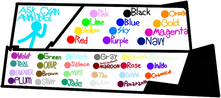 [OFF-TOPIC ART] since it's a new year i remade the color list for Ask ...