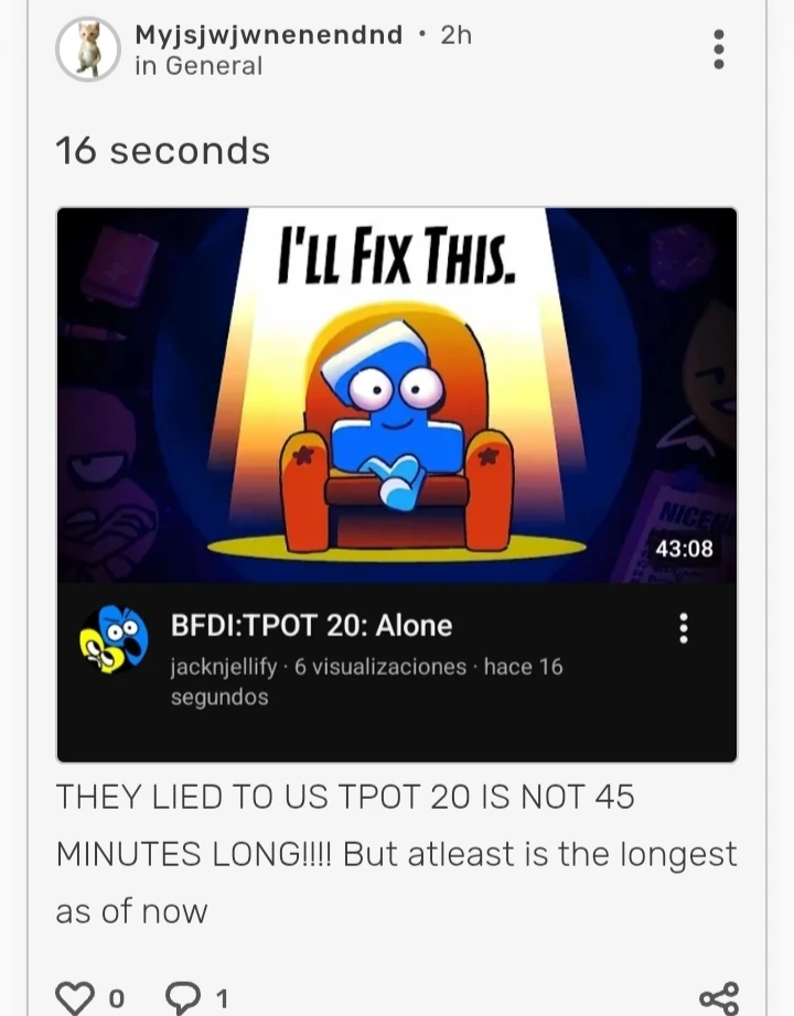 Why is this post 2 hours ago if TPOT 20 released 1 hour and 40 minutes ...