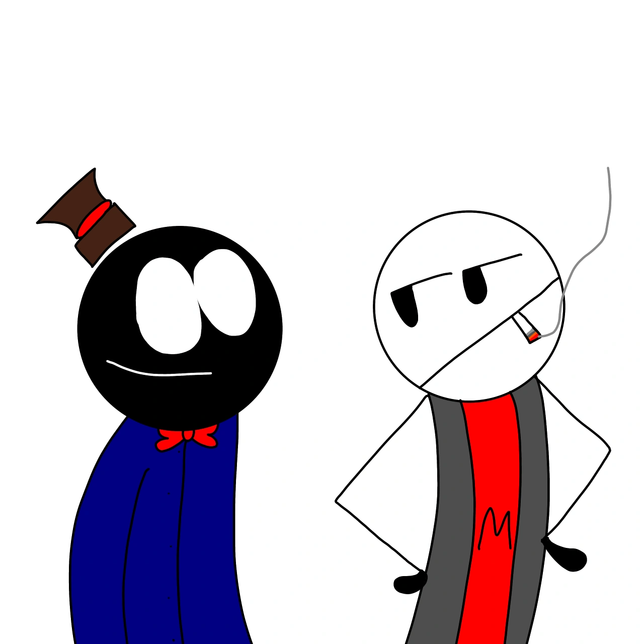 Drew my two main OCs as humans | Fandom